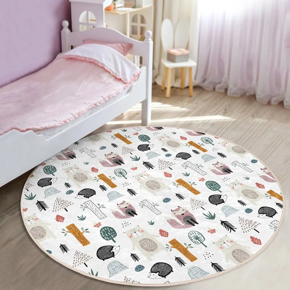 Bílý dětský koberec ø 80 cm Comfort – Mila Home