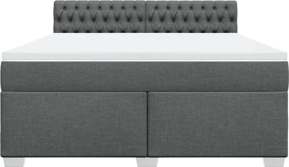 Box spring postel s matrací tmavě šedá 180x200 cm textil 3285975