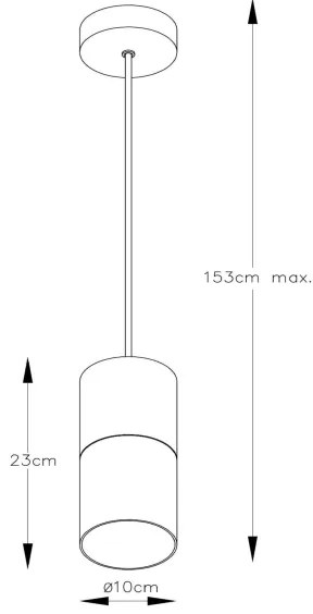 Lucide 74410/01/65 - Lustr na lanku ZINO 1xE27/60W/230V černá