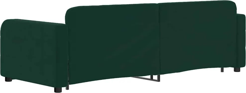 Válenda s přistýlkou tmavě zelená 80 x 200 cm samet 3196924