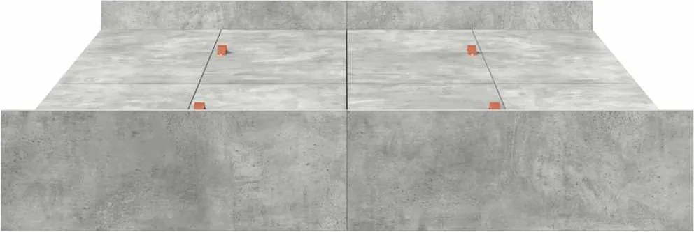 Rám postele s úložným prostorem Betonově šedá 140 x 200 cm 3335296