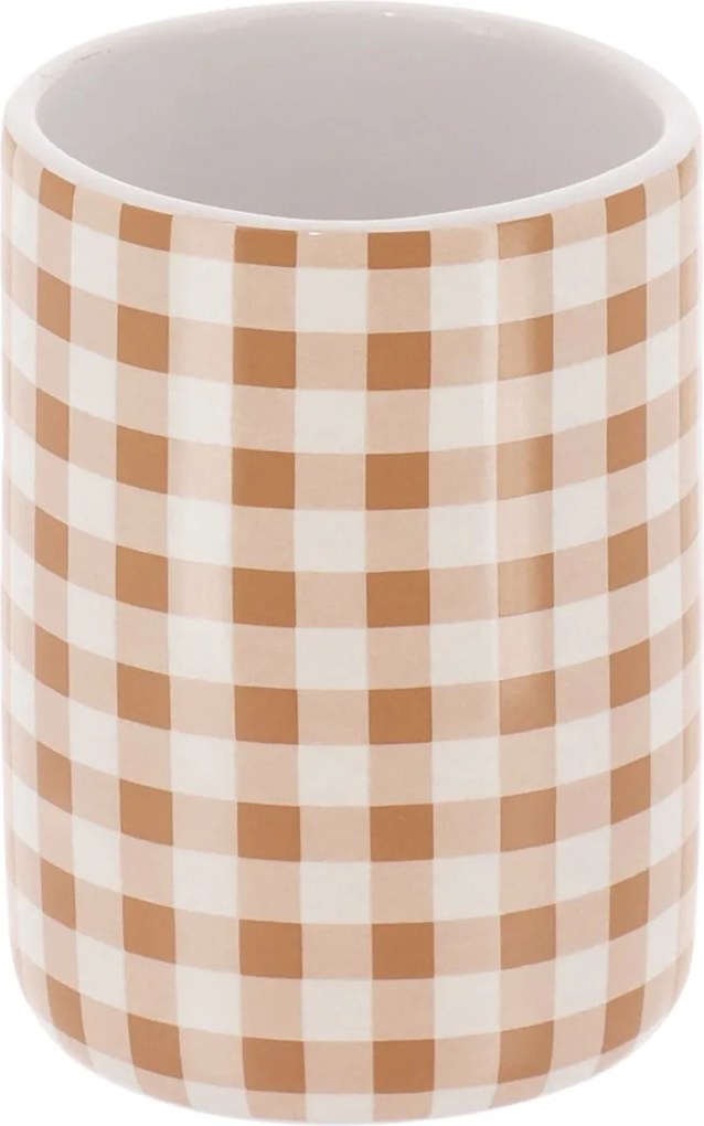Koupelnový kelímek Vichy, kombinace barev/se zlatými a dřevěnými prvky, 380 ml