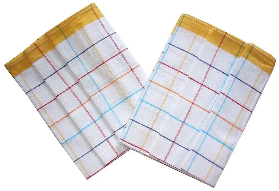 Utěrka Bavlna z egyptské bavlny 50x70 barevný proužek - žlutá 3 ks Utěrka Bavlna z egyptské bavlny 50x70 barevný proužek - žlutá 3 ks