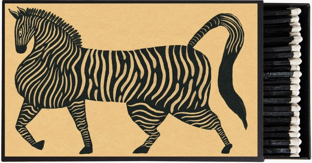 Designové zápalky Zebra