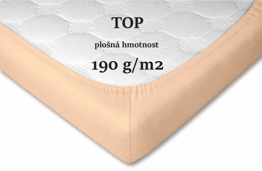DADKA Jersey prostěradlo medové Rozměr 80x200x20