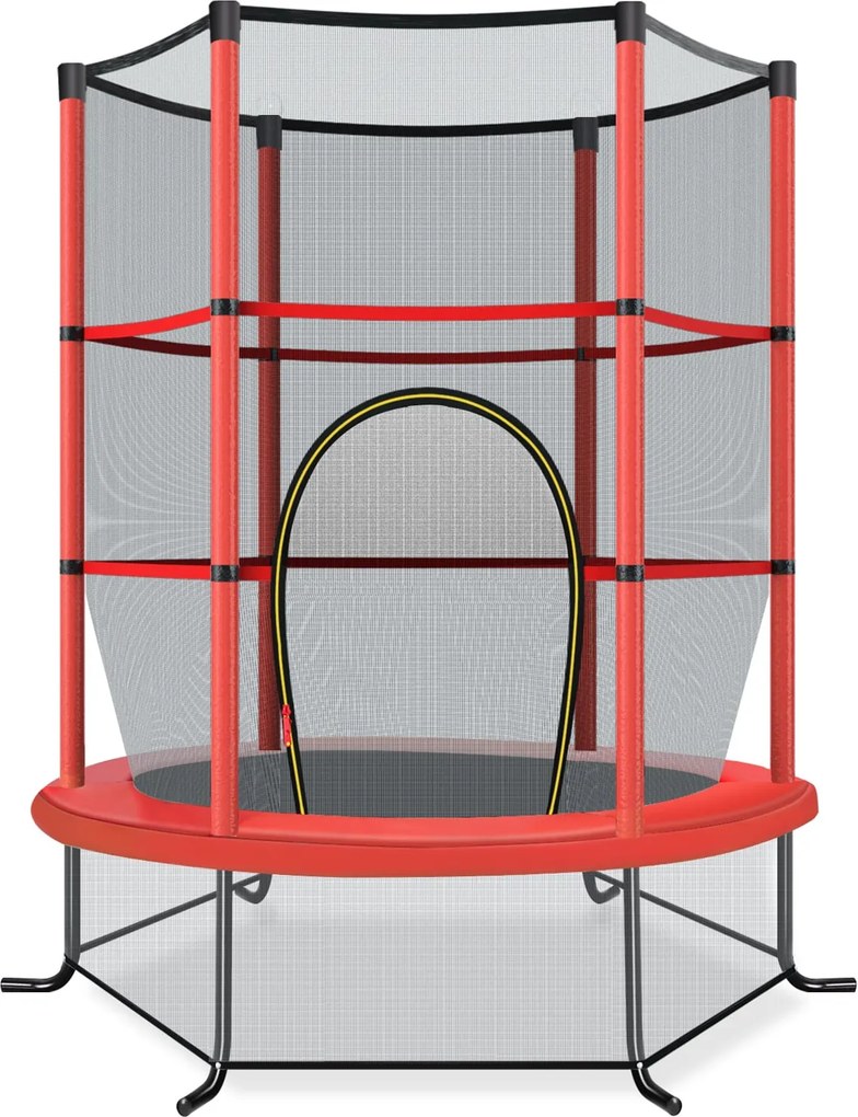 Costway Zahradní trampolína Ø165 cm s ochrannou sítí trampolína do 135 KG odolná