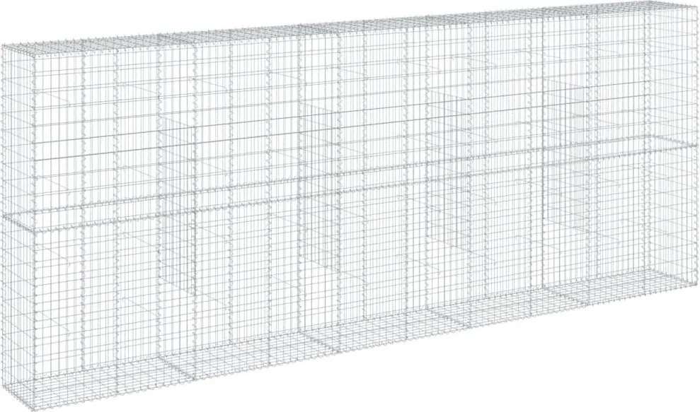 Gabionový koš s víkem 500 x 50 x 200 cm pozinkované železo 3295170