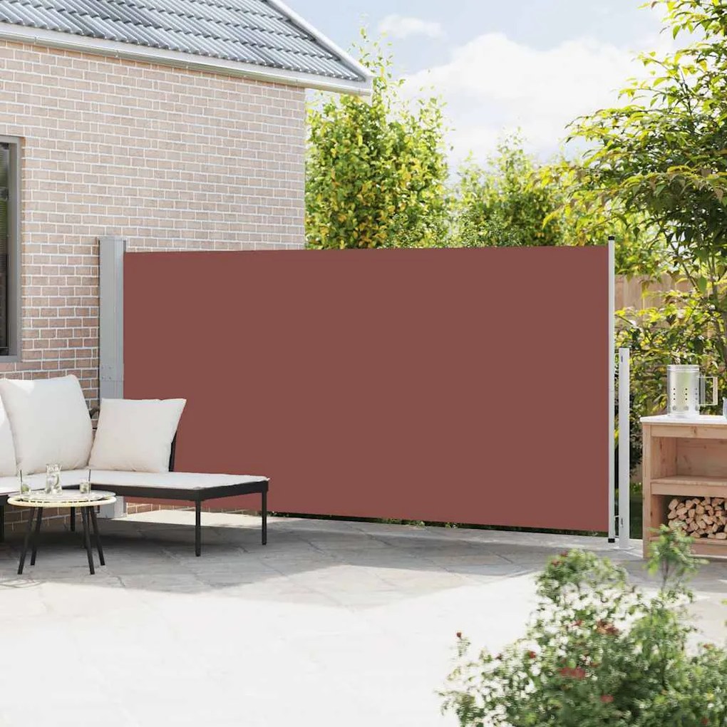 Zatahovací boční markýza 180 x 500 cm hnědá 313408