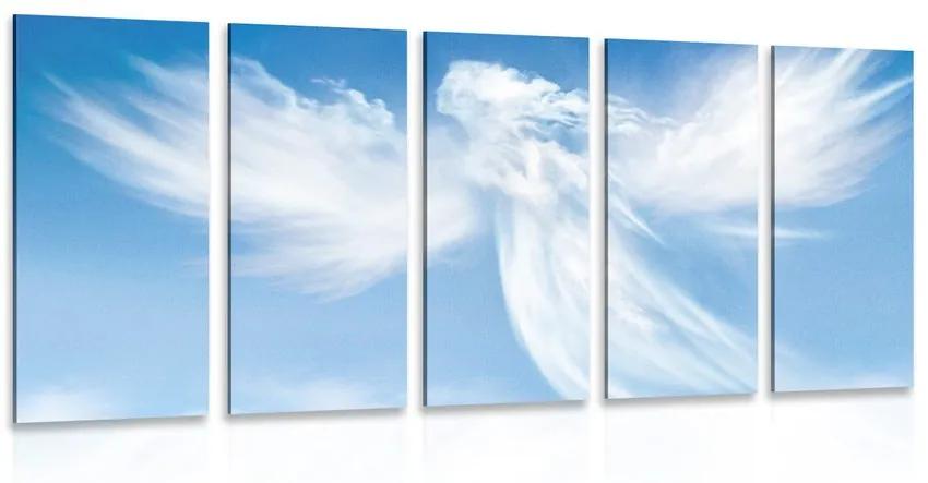 5-dílný obraz podoba anděla v oblacích Varianta: 200x100