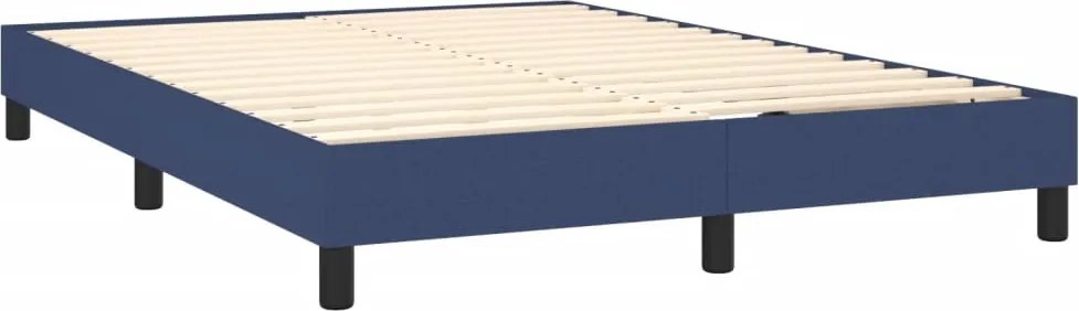 Box spring postel s matrací modrá 140x200 cm textil 3139903