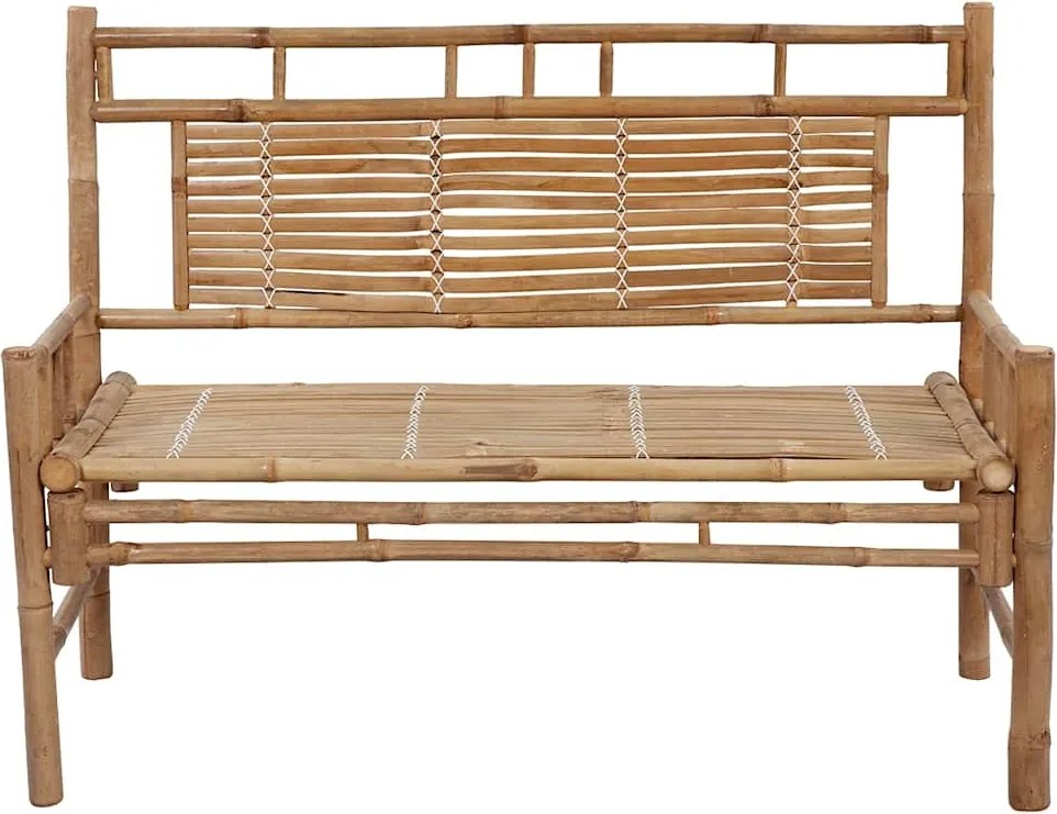 Zahradní lavice s poduškou 120 cm bambus 3063876