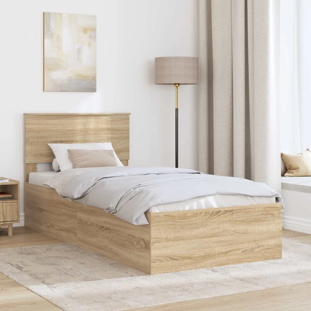 Rám postele s čelo Sonoma dub 75 x 190 cm Kompozitní dřevo 3408720