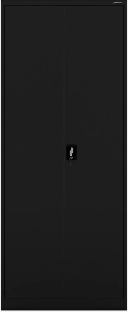 Kancelářská skříň vysoká na dokumenty, černá, 900x2200x400 mm: JAN H2200