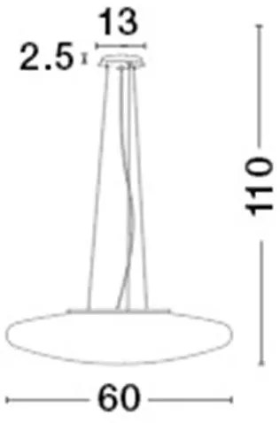 Nova Luce Závěsné svítidlo PRESSIONE opálové sklo, E27 4x12W