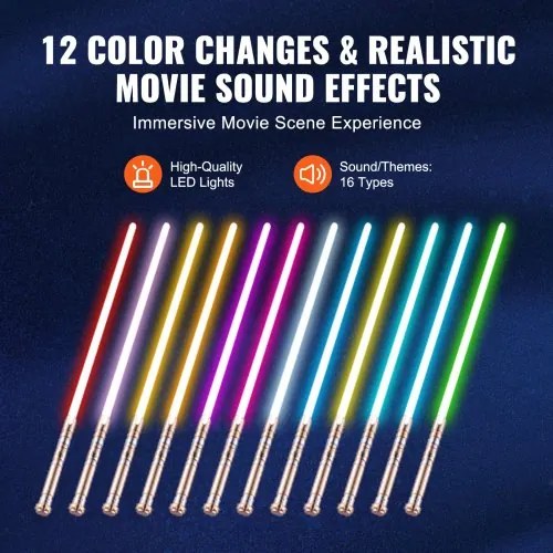 Lightsaber 12 RGB Colors 104,1 cm Mute Sound Dobíjecí Dueling Světlo Sabre