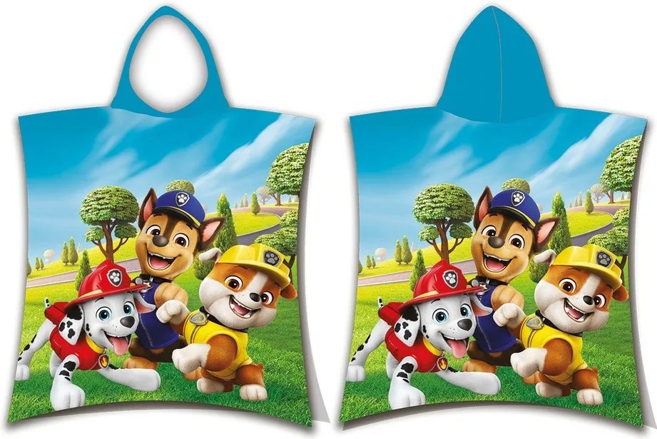 Bavlněné dětské pončo velikost 3-8 let Paw Patrol – Jerry Fabrics