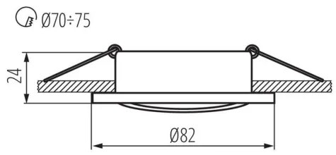 Podhledové svítidlo Kanlux RADAN CT-DTO50 hliník 07360