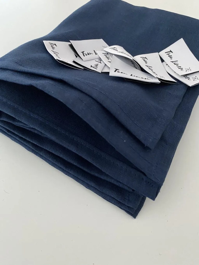 Tom Linen Lněná utěrka Navy Washed Velikost: 50x60xm