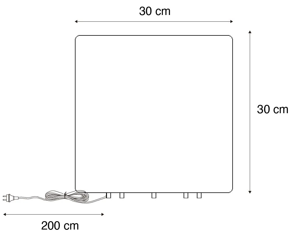 Moderní venkovní lampa bílá 30 cm čtvercová IP44 - Nura