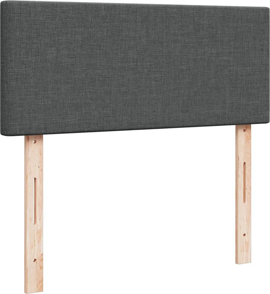 Box spring postel s matrací tmavě šedá 120x190 cm textil 3285821