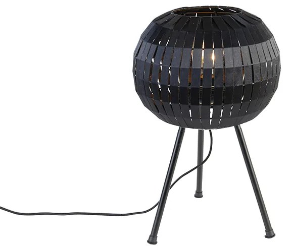 Moderní stolní lampa na stativu černá - Zoë