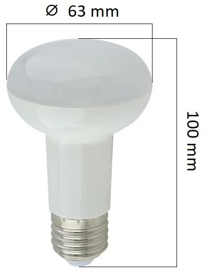 LED  žárovka E27 6W 480lm R63, studená, ekvivalent 36W