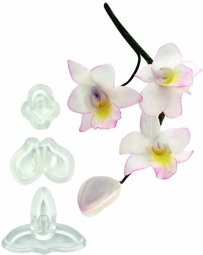 Sada 3ks vykrajovátek – malá orchidej Singapour - PME
