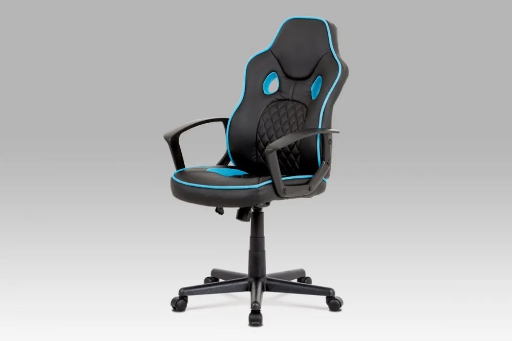 Kancelářská židle KA-N660 BLUE černá / modrá Autronic