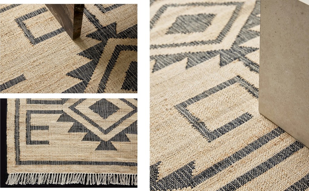 Diamond Carpets India, Ručně vázaný kusový koberec Trellis 2338 Natural, 200x290, béžová, chodba / předsíň
