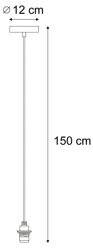 Venkovní závěsné svítidlo černé IP44 - Cava