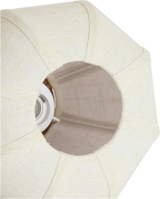 Krémová kovová stolní lampa s textilním stínidlem (výška 23,5 cm) Kyzo – Light & Living