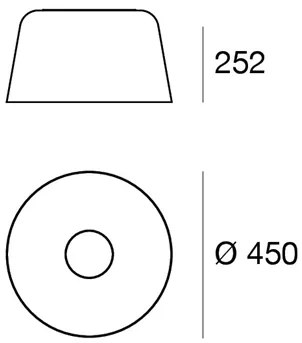 Linea Lihgt CA052DGBMDI Delfi_S, moderní stropní svítidlo, 20W LED 2700K, tyrkysová, průměr 45cm