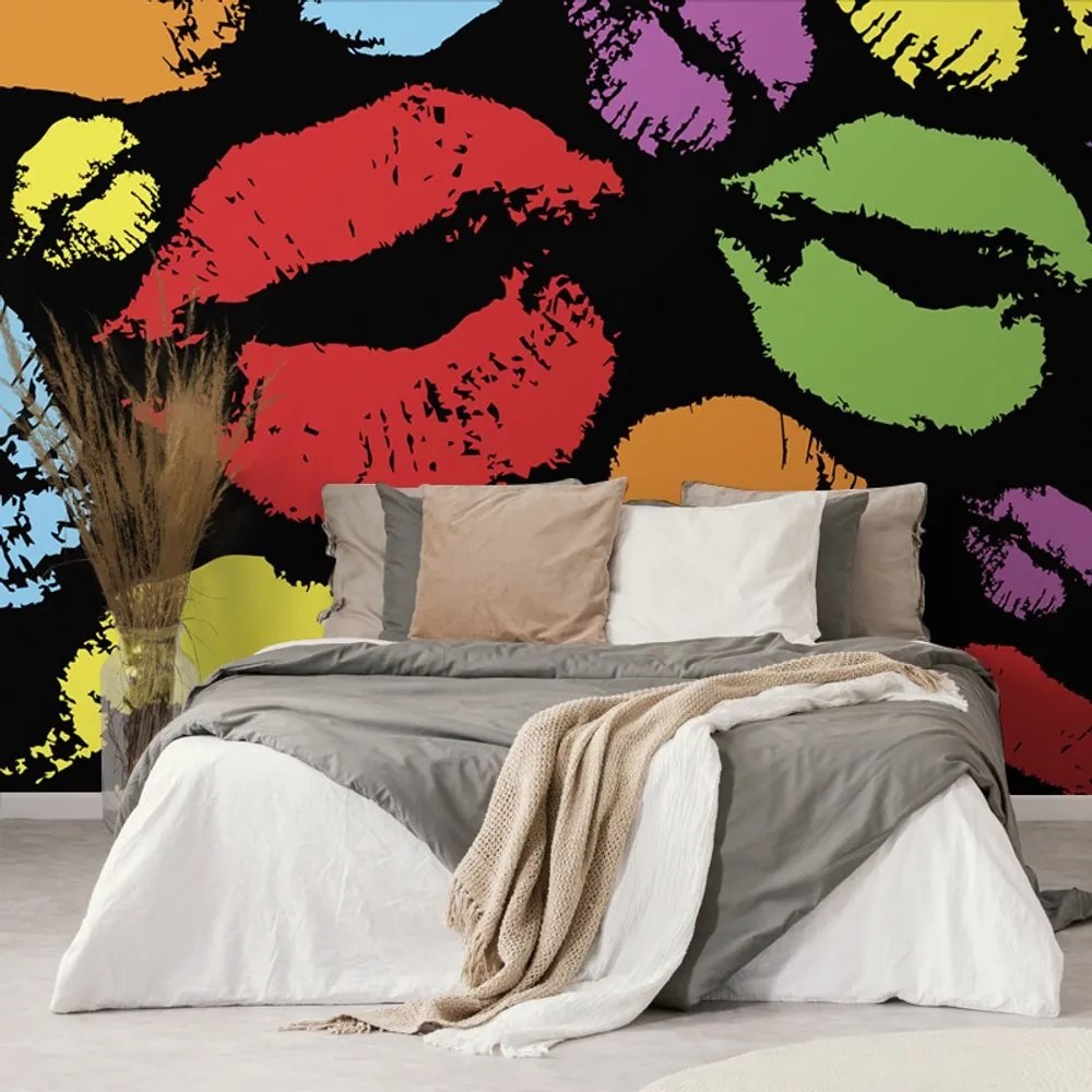 Tapeta pop art pusinky - 150x100