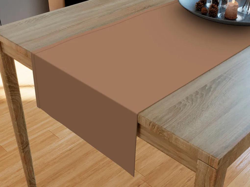 Goldea bavlněný běhoun na stůl - hnědý 20x120 cm