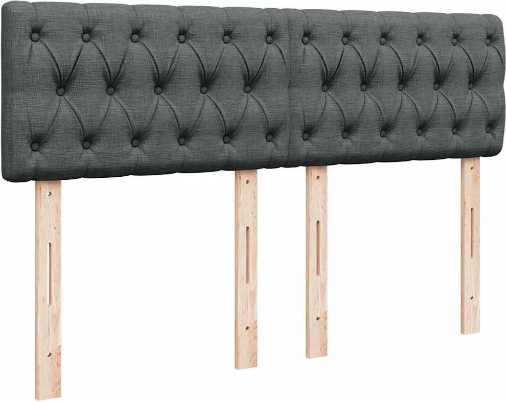 Box spring postel s matrací tmavě šedá 140x200 cm textil 3287487