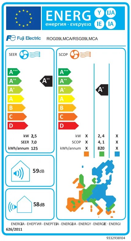 Fuji Electric ASF 9Ui - LM nástěnná klimatizace