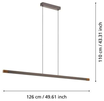 Eglo 900175 - LED Stmívatelný lustr na lanku LISCIANA LED/22W/230V 3000K