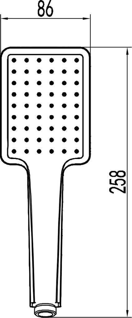 Sapho ruční sprcha 258 mm 1 funkce černá SK776