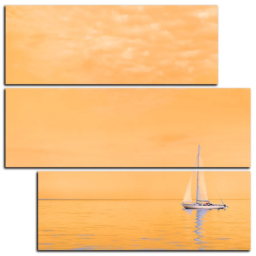 Obraz na plátně - Plachetnice na moři - čtverec 3248FD (105x105 cm)