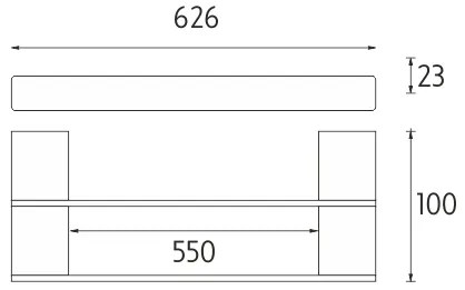 Nimco Držák na ručníky dvojitý, 63 cm KIBO - Ki 14061D-26