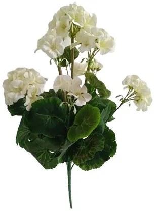 Umělá květina Muškát bílá, 47 cm