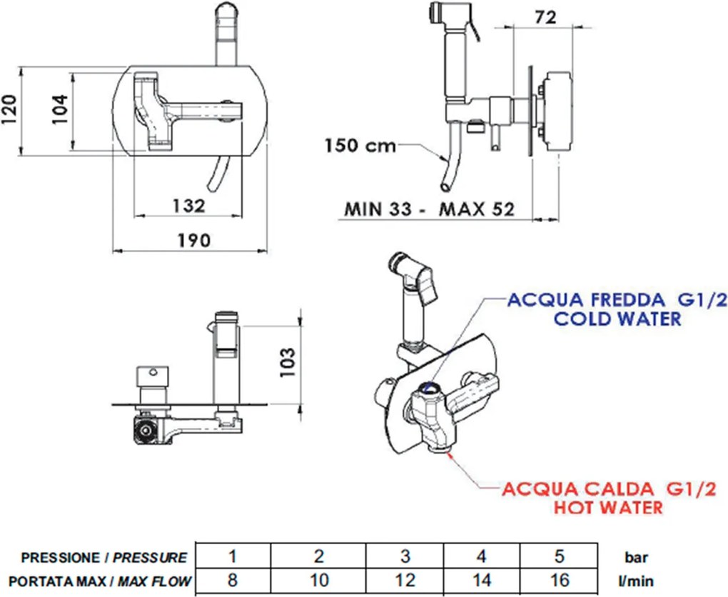Sapho Rhapsody 1209-07 bidetová se sprškou paková