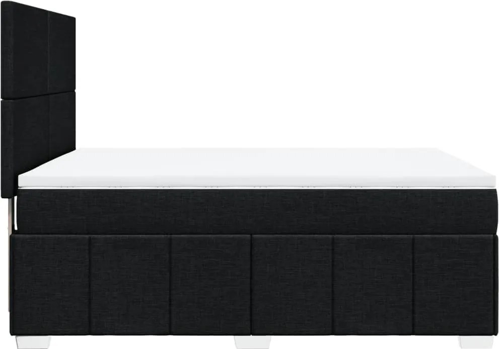 Box spring postel s matrací černá 140x200 cm textil 3291686