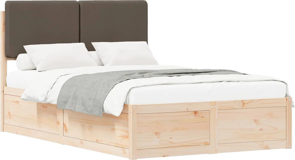 Rám postele s čalouněným čelem s čelo Taupe 120 x 190 cm 3405535
