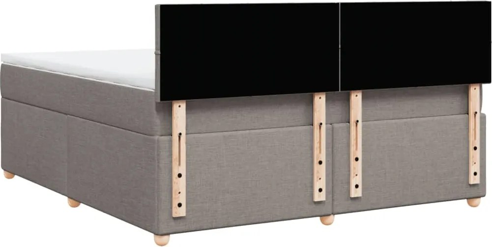 Box spring postel s matrací taupe 180x200 cm textil 3286763