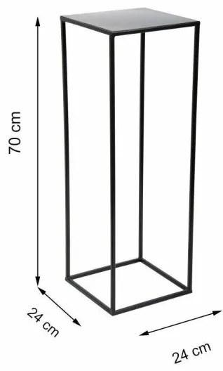 Stojan na květiny 70x24 cm černá