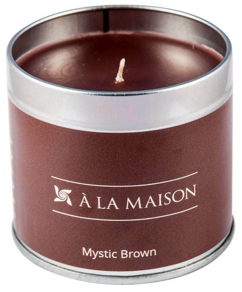 A LA MAISON Vonná svíčka v plechové dóze MYSTIC BROWN hoří 25 hodin