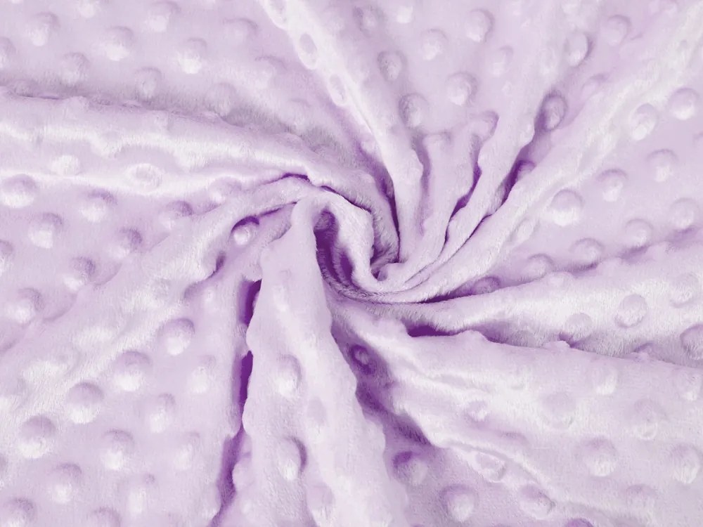 Biante Dětská oboustranná deka Minky puntíky/Polar MKP-002 Fialová lila 100x150 cm