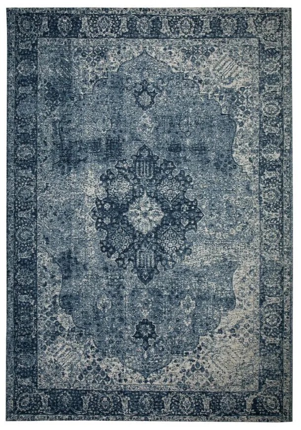 Flair Rugs, Kusový koberec Manhattan Antique Blue, 120x170, modrá, ložnice