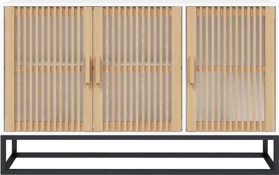 vidaXL Příborník 105 x 30 x 65 cm kompozitní dřevo [352121] Barva: Bílá